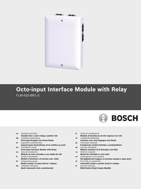 Octo-input Interface Module with Relay - Bosch Security Systems