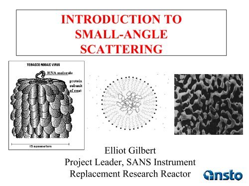INTRODUCTION TO SMALL-ANGLE SCATTERING