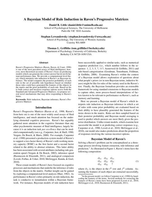 A Bayesian Model of Rule Induction in Raven's Progressive Matrices