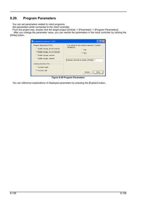 8.20. Program Parameters
