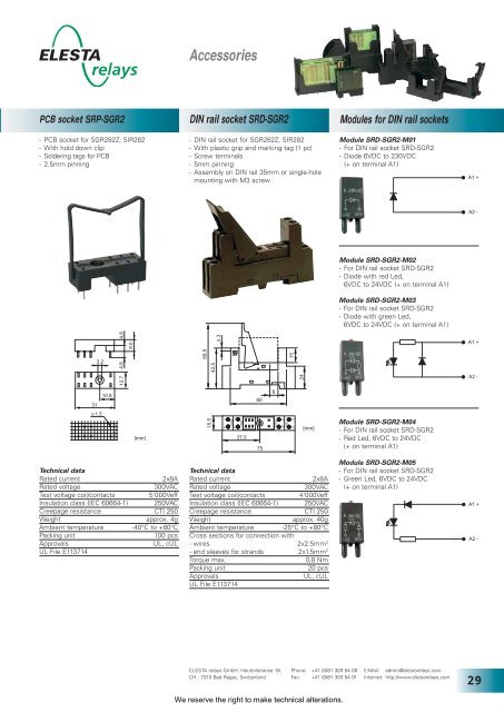 Elesta relays catalogue 2008 - Elesta Relays Gmbh