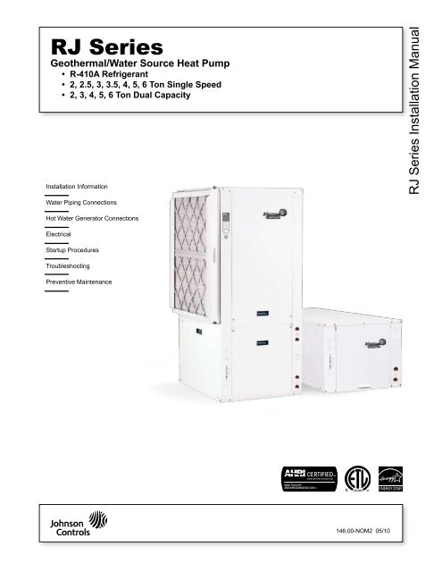 RJ-Series IOM - Johnson Controls Inc.