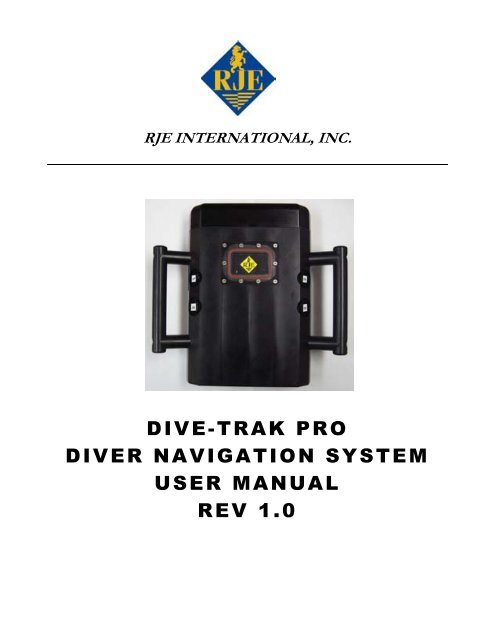 Dive-Trak Pro Manual - RJE INTERNATIONAL