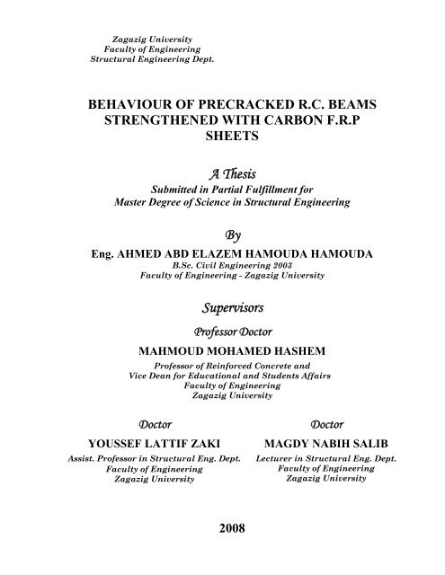 A Thesis By Supervisors