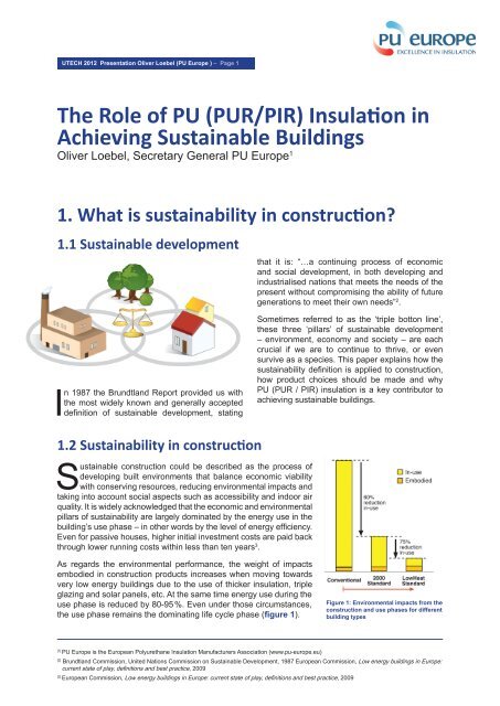 The Role of PU (PUR/PIR) Insulation in Achieving ... - PU Europe