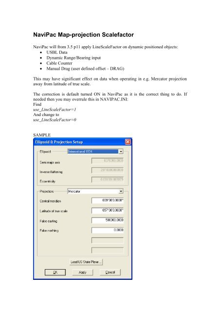 NaviPac - Projection Scalefactor - EIVA a/s | download