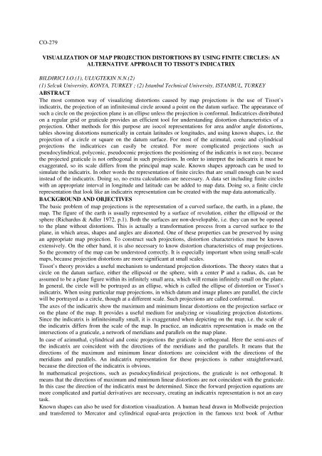 co-279 visualization of map projection distortions by using finite circles