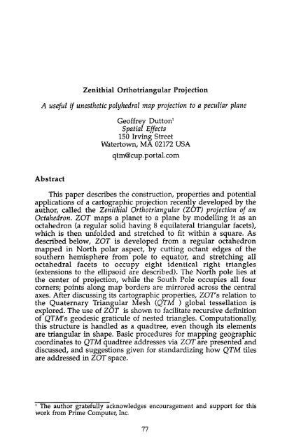 A useful if unesthetic polyhedral map projection to a peculiar plane ...