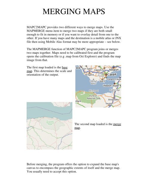 MERGING MAPS - Mapc2Mapc