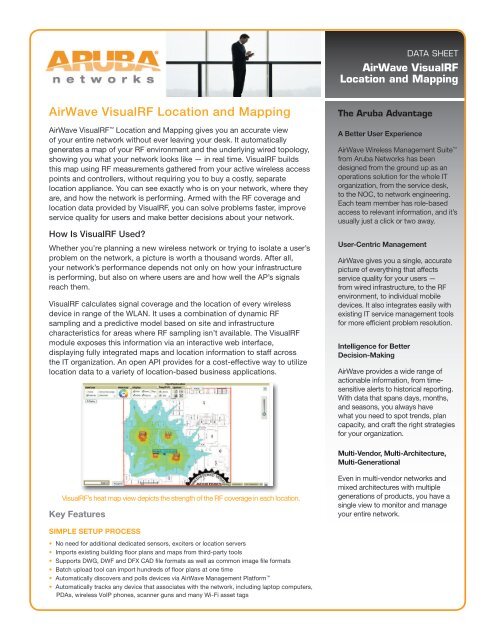 AirWave VisualRF Location and Mapping - Aruba Networks