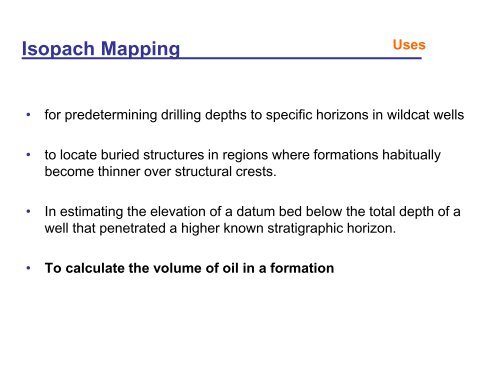 Isopach Mapping Exercise