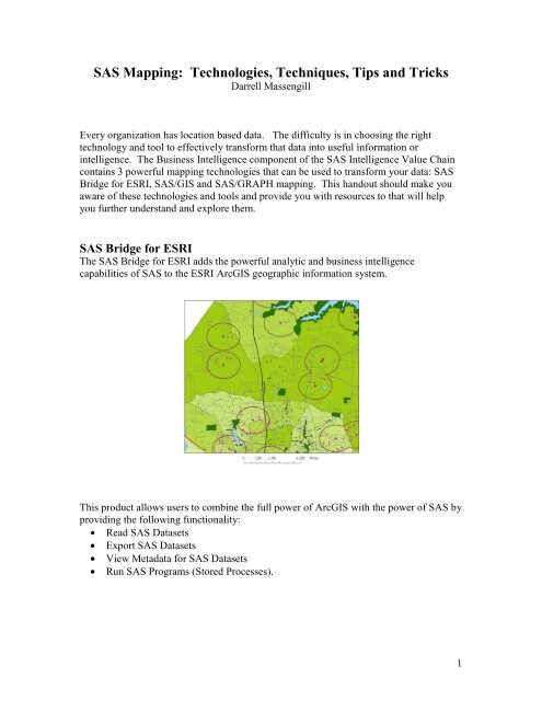 SAS Mapping: Technologies, Techniques, Tips and Tricks