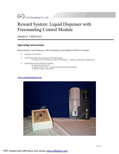 Crystal Reports - QUOTFORMxyz - Crist Instrument Co., Inc