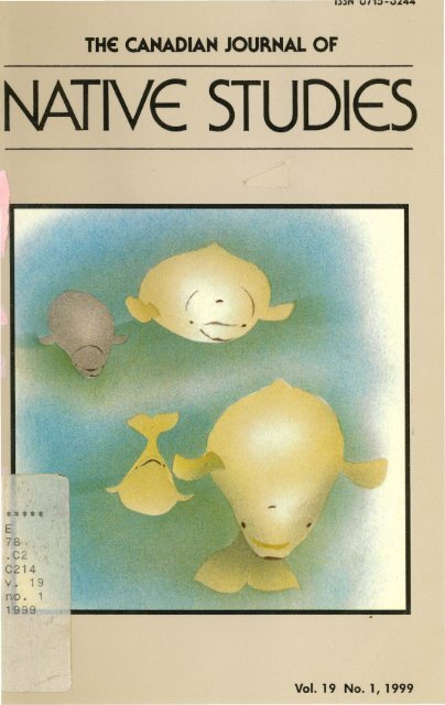 lYE STUDIES - Indigenous Studies Portal - University of ...