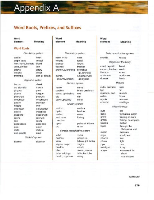 Word Roots, Prefixes, and Suffixes