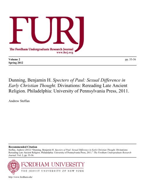 Specters of Paul - Fordham University