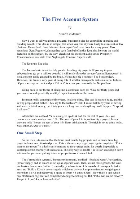 The Five Account System