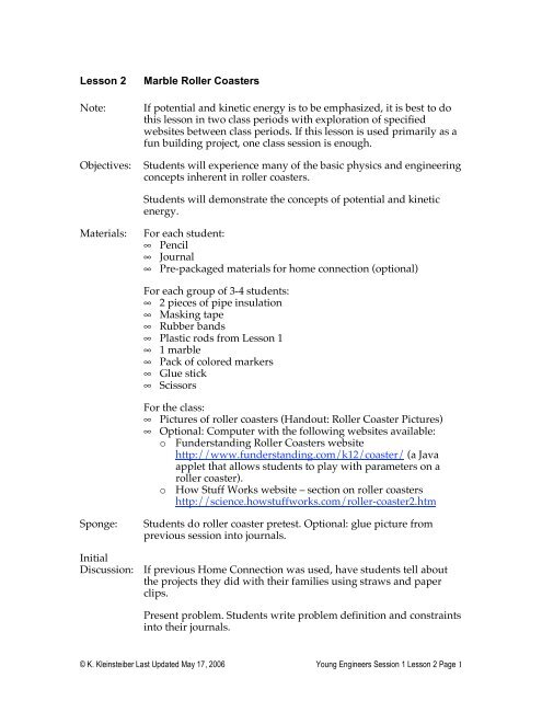 Marble Roller Coaster Project Science Project