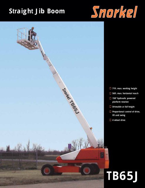 TB65J straight jib boom - Snorkel