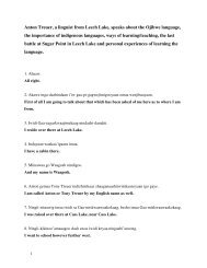 Basic Ojibwe words and phrases: