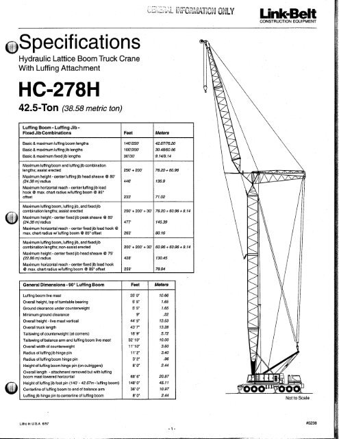 Luffing Jib - WO Grubb Crane Rental
