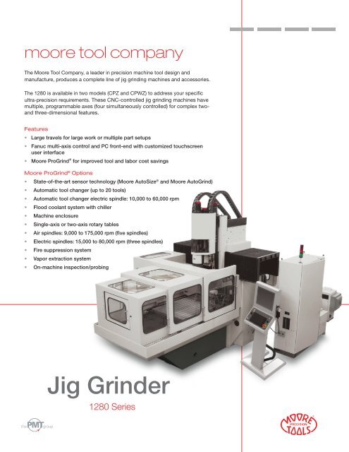 1280 Series Jig Grinder - Moore Tool Company Inc.