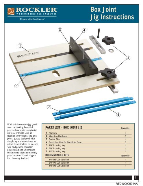 Box Joint Jig Instructions - Rockler.com