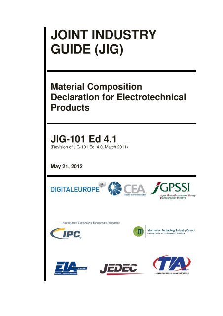 JOINT INDUSTRY GUIDE (JIG) - Consumer Electronics Association