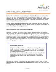 Examples of Fear Ladders FINAL - AnxietyBC