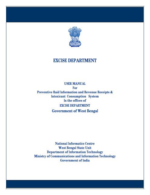 User Manual - Excise Department, Government of West Bengal
