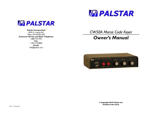 Owner's Manual - Palstar.com