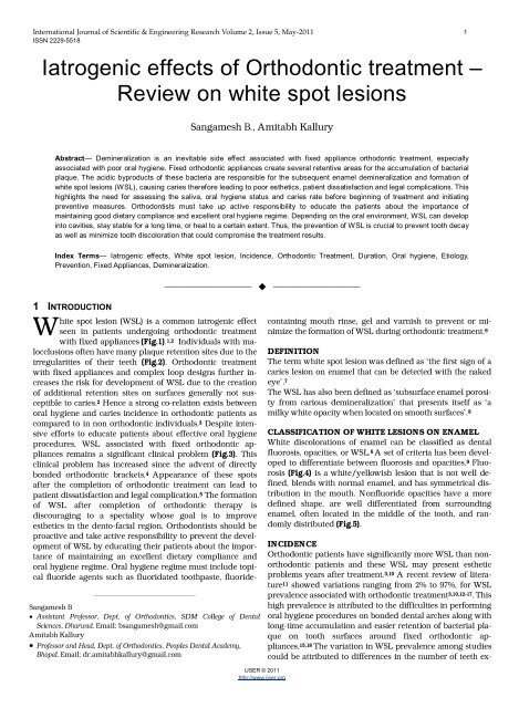 Iatrogenic effects of Orthodontic treatment - International Journal of ...
