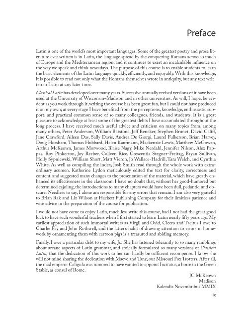 Classical Latin textbook - Preface, Introduction, and chapters 1