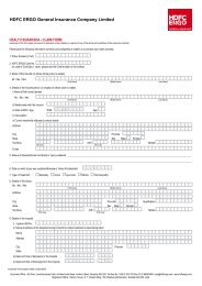 Health Suraksha claim Form - HDFC ERGO General Insurance