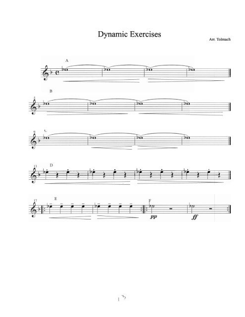 Dynamic Exercises Arr. To