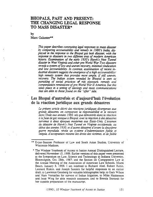 BHOPALS, PAST AND PRESENT: THE CHANGING ... - Marc Galanter