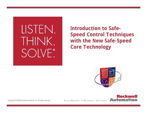 Safe Limited Speed with ESM - Rockwell Automation - Italia