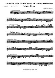 Harmonic minor scales with accidentals - The Clarinet