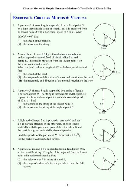 Circular Motion & Simple Harmonic Motion (© Tony ... - Student Xpress