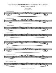 Two Octave Harmonic Minor Scales for the Clarinet