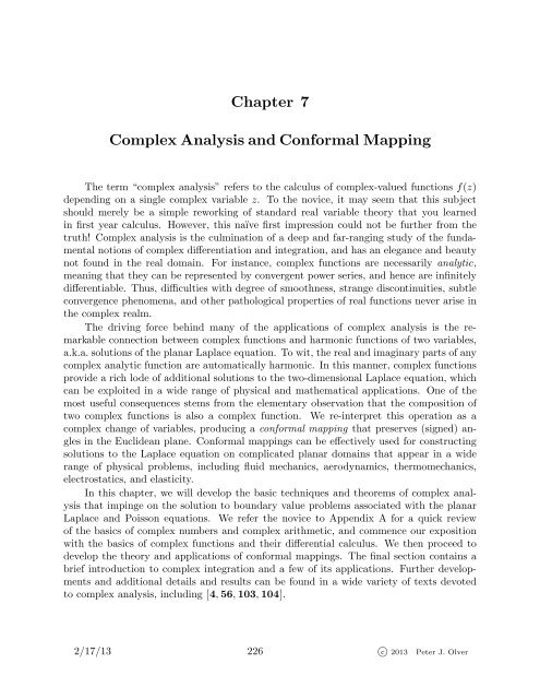 Chapter 7 Complex Analysis And Conformal Mapping
