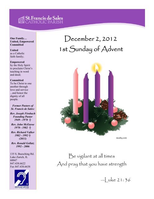 December 1 - St Francis De Sales Parish