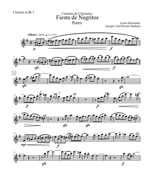 Fiesta de Negritos - Clarinet in Bb 1.mus