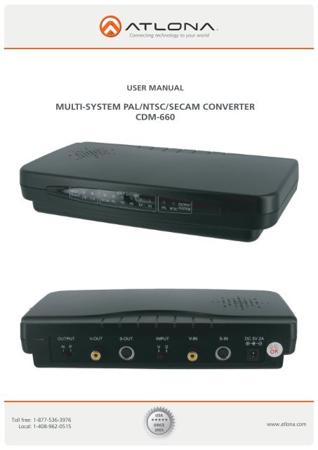 MULTI-SYSTEM PAL/NTSC/SECAM CONVERTER CDM-660 - Atlona