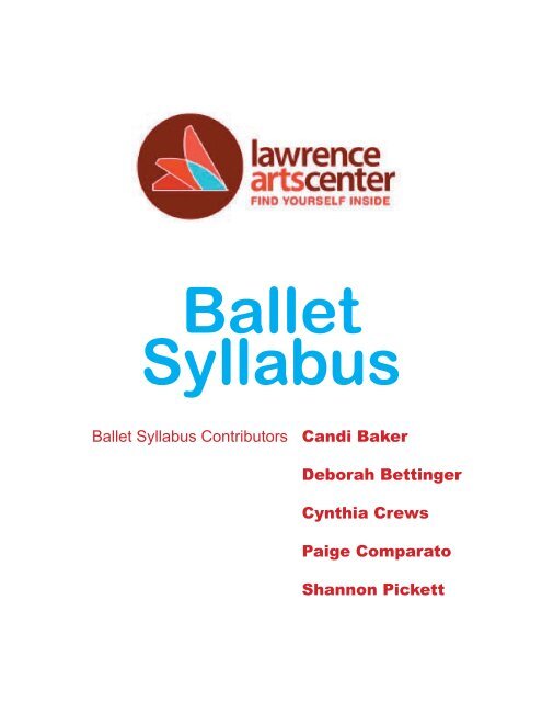 Ballet Syllabus - Lawrence Arts Center
