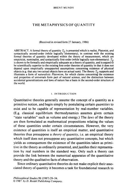 Mundy - the metaphysics of quantity.pdf - Ted Sider