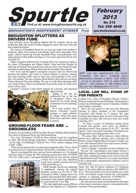 February 2013 - Broughton Spurtle