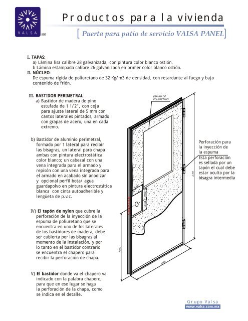 VALSA PANEL patio de servicio