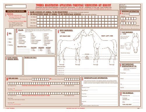 Registration Application - Tennessee Walking Horse Breeders' and ...