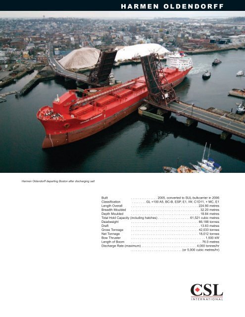 HARMEN OLDENDORFF - CSL International